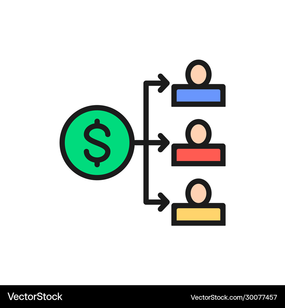 Income distribution dividend payment salary Vector Image