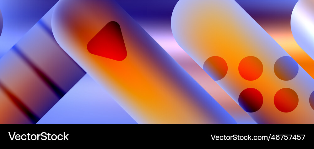 Round shapes and lines with fluid gradients Vector Image