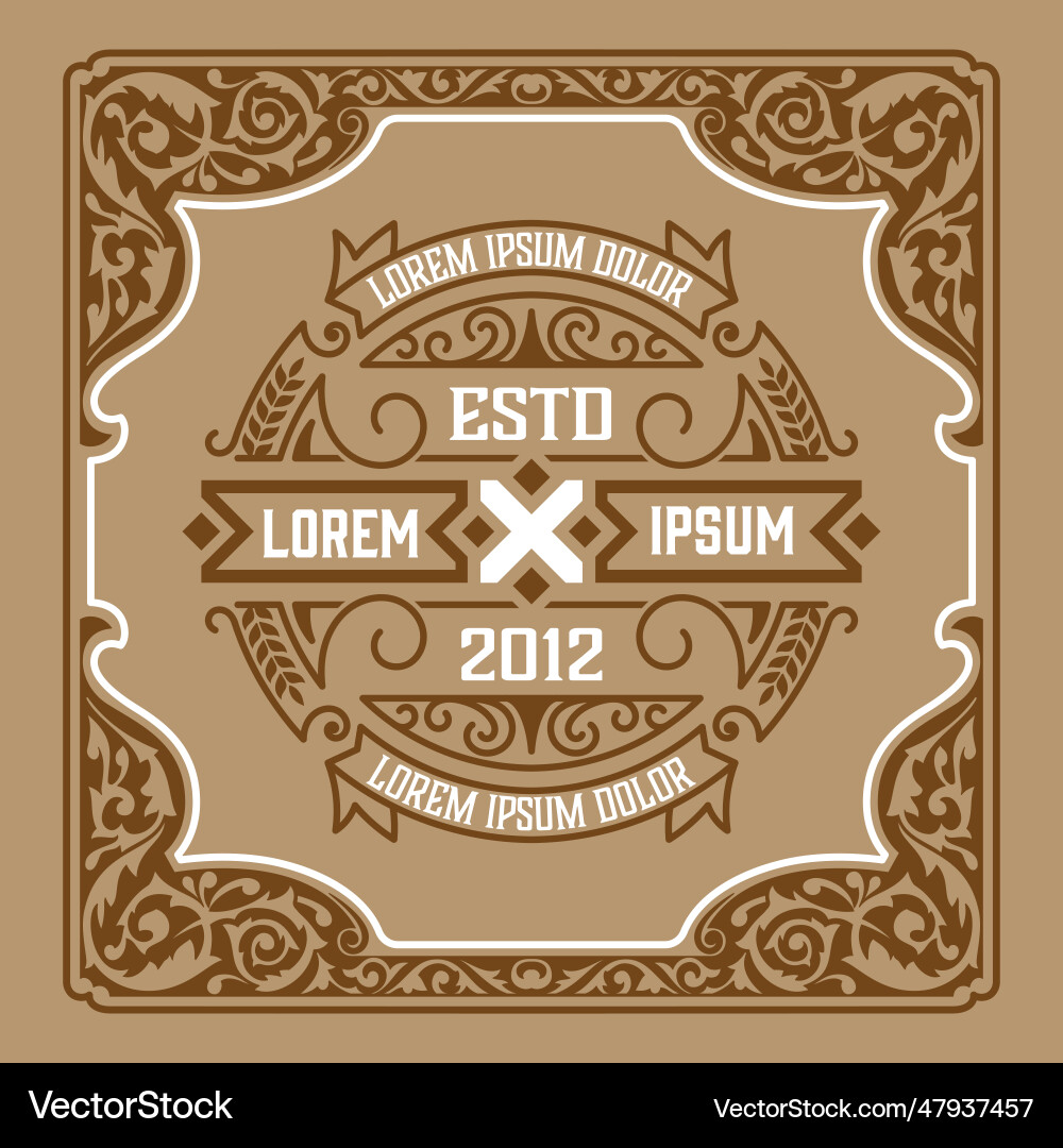 Western card with vintage style Royalty Free Vector Image