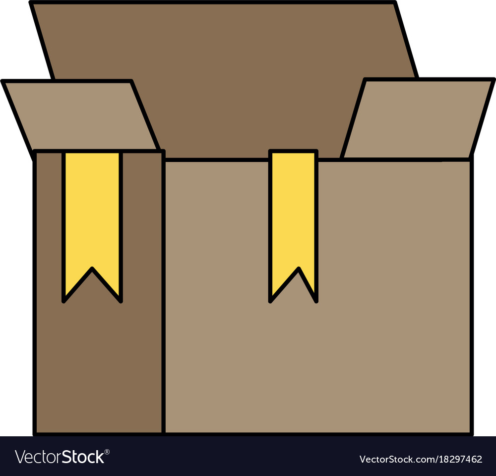 Box package object open design Royalty Free Vector Image