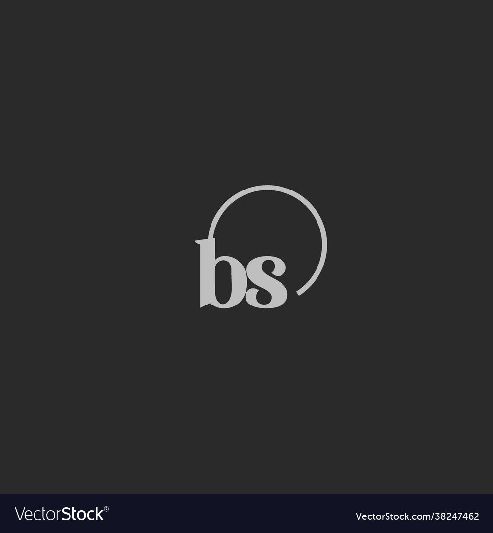 Bs initials logo monogram Royalty Free Vector Image