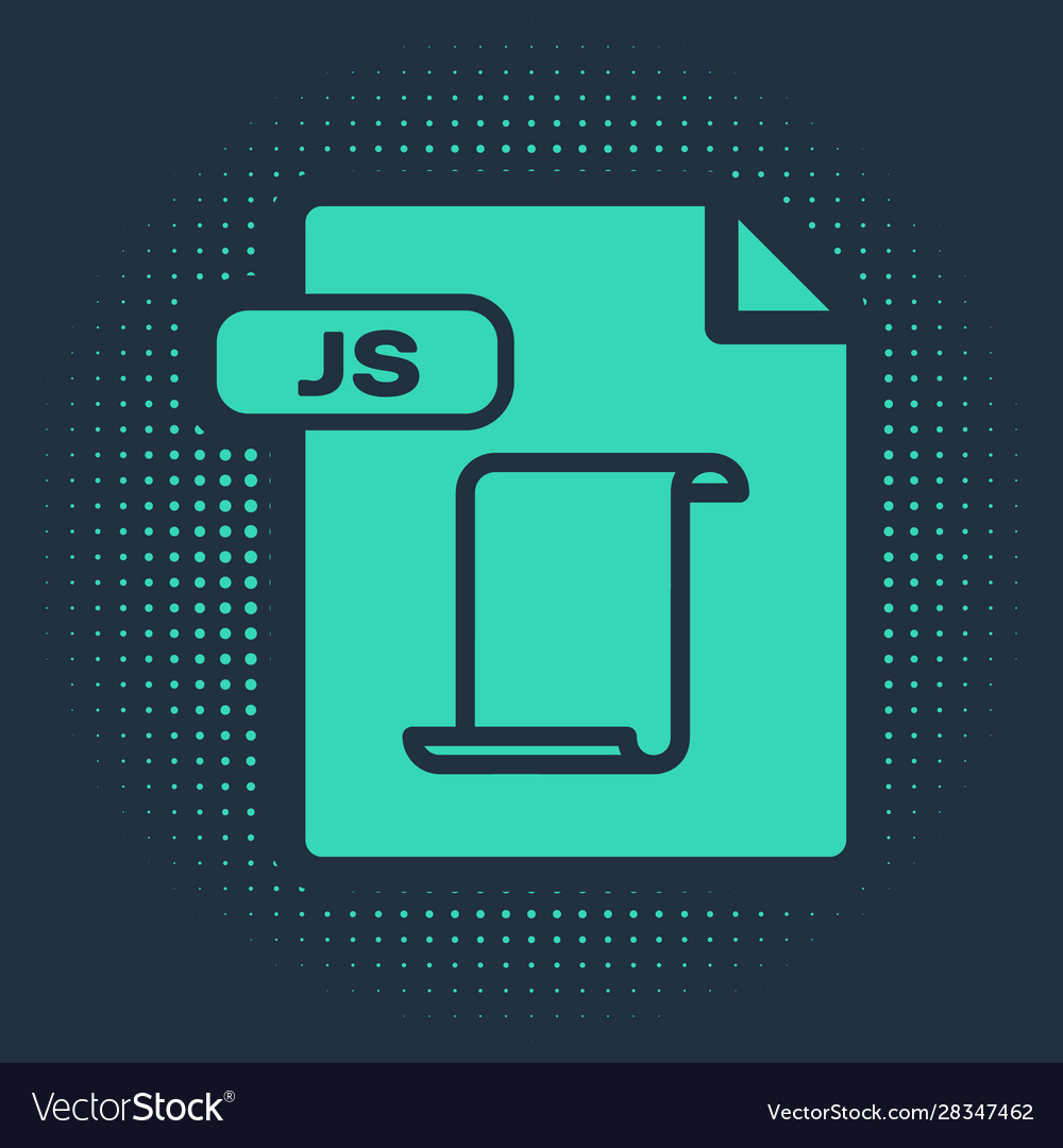 Green js file document download js button icon Vector Image