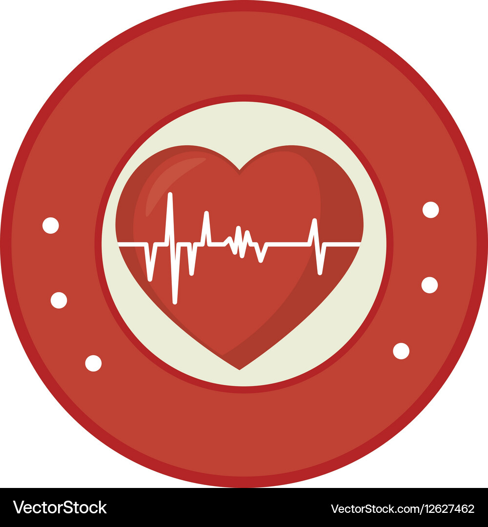 Heart care isolated icon Royalty Free Vector Image