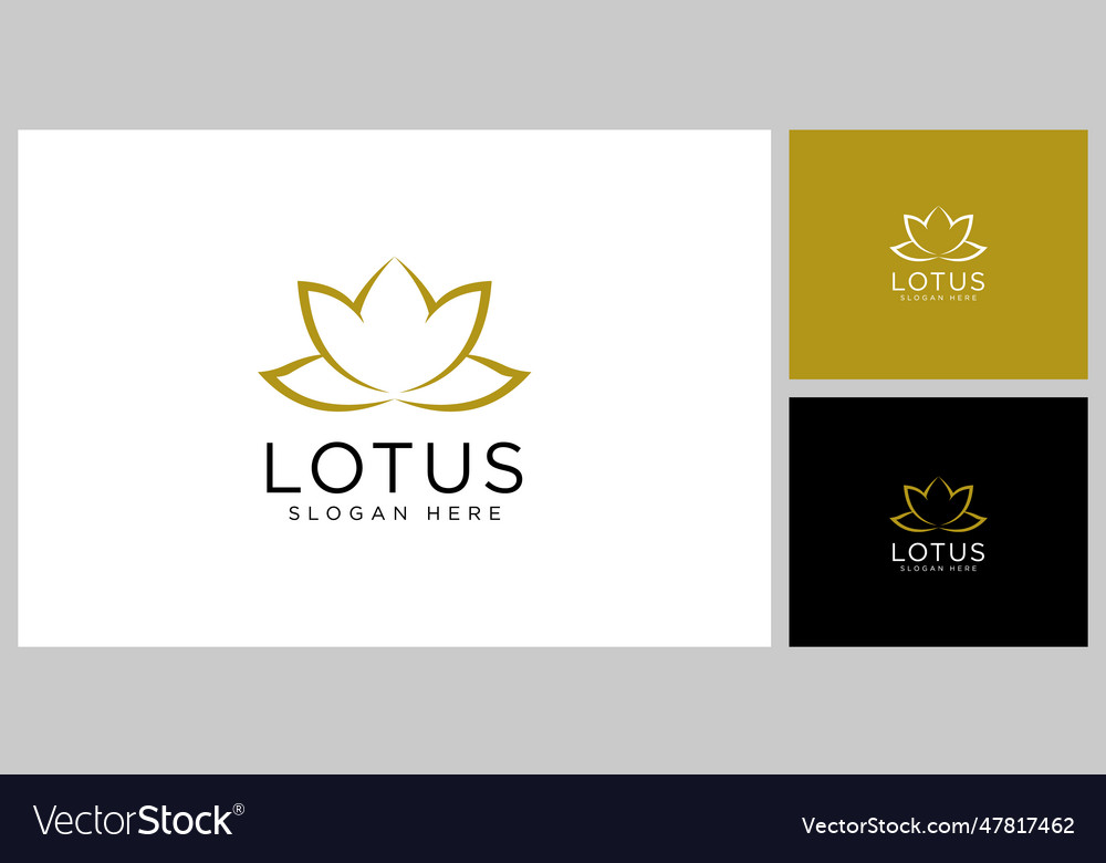 Lotus flower logo design Royalty Free Vector Image