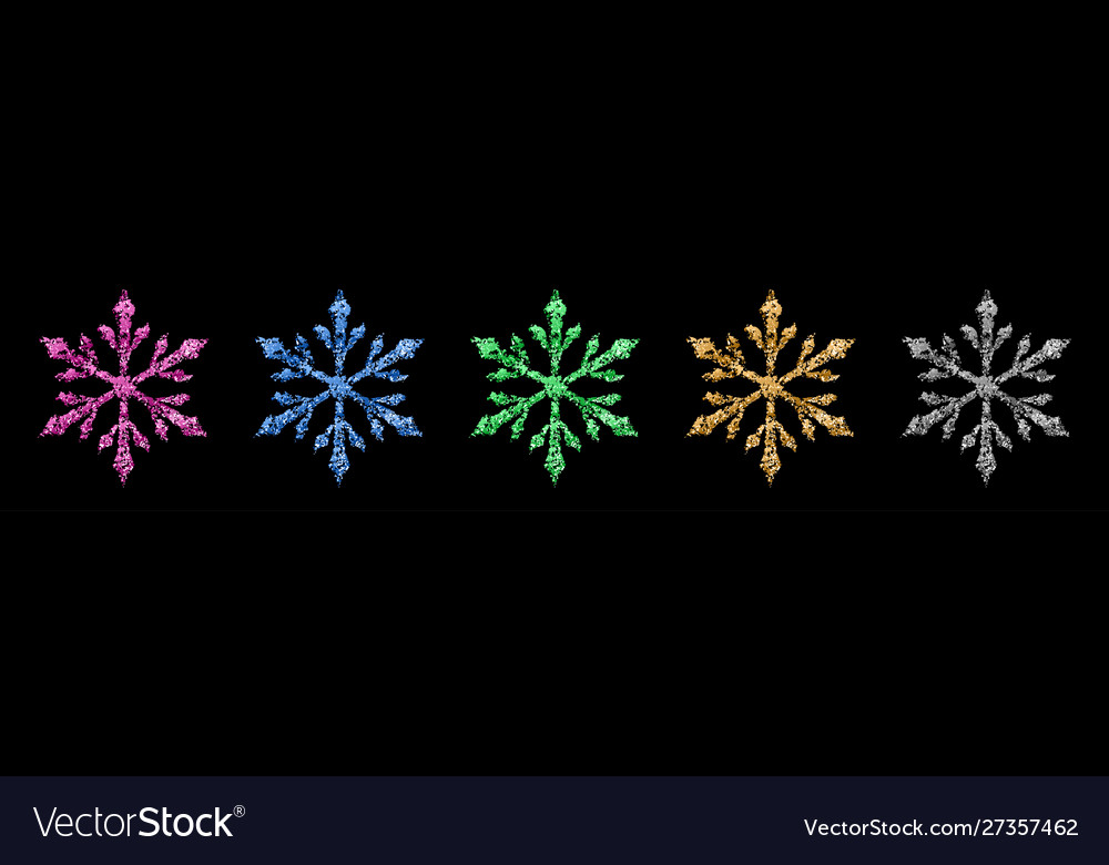 Set shiny snowflakes Royalty Free Vector Image