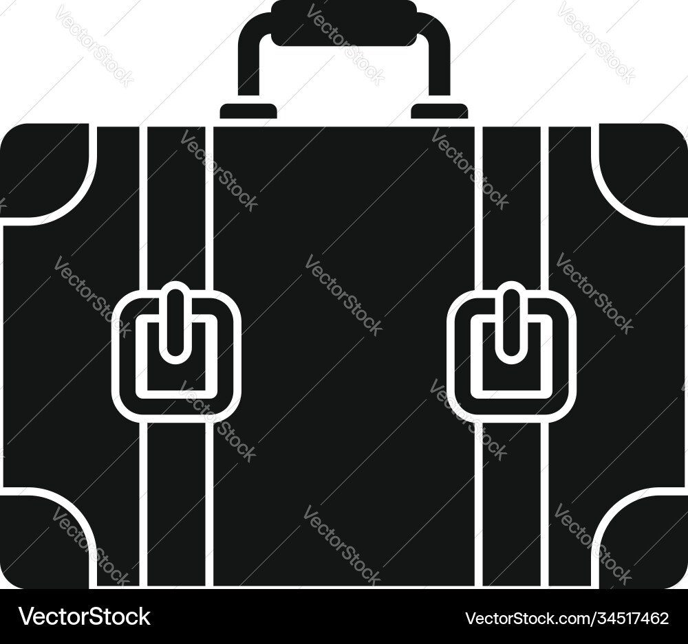Travel suitcase icon simple style Royalty Free Vector Image