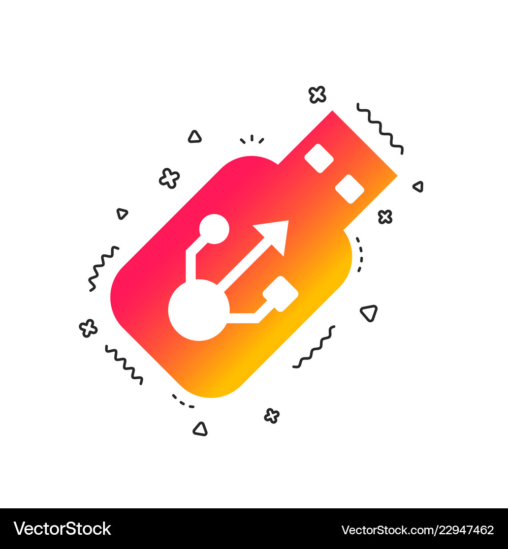 Usb sign icon flash drive stick symbol Royalty Free Vector