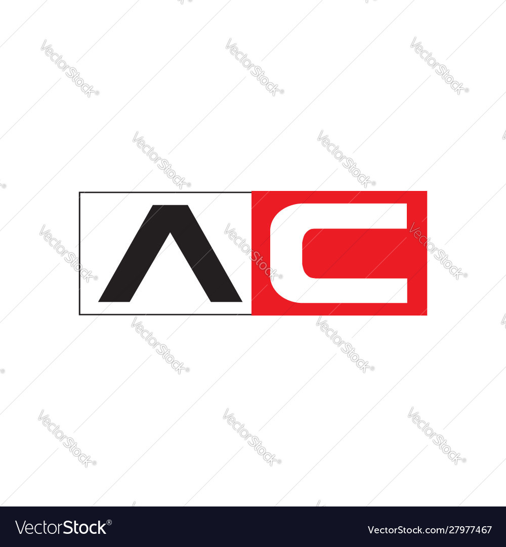Ac letter logo design Royalty Free Vector Image