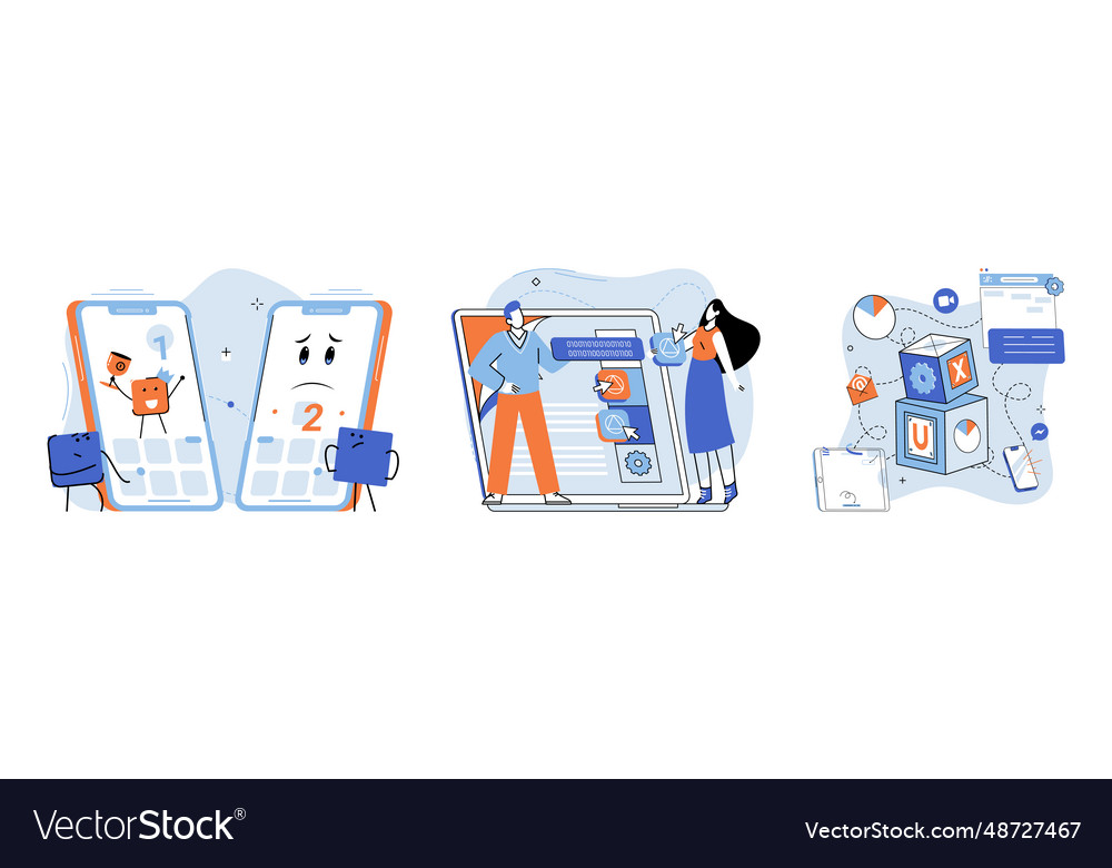 Application Testing Metaphor Royalty Free Vector Image