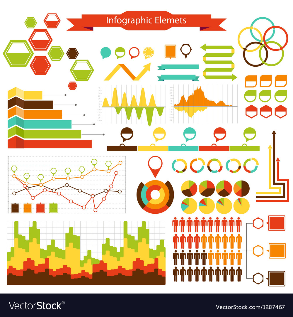 Info graphics elements collection Royalty Free Vector Image