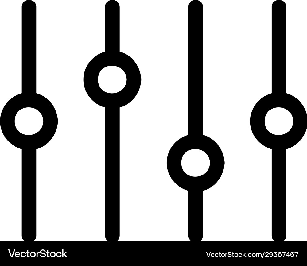Mixer audio icon isolated contour symbol Vector Image