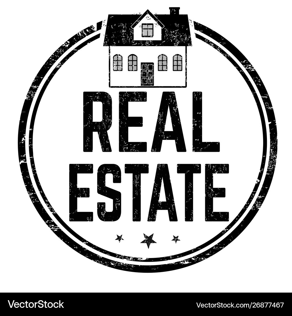 Real estate sign or stamp Royalty Free Vector Image