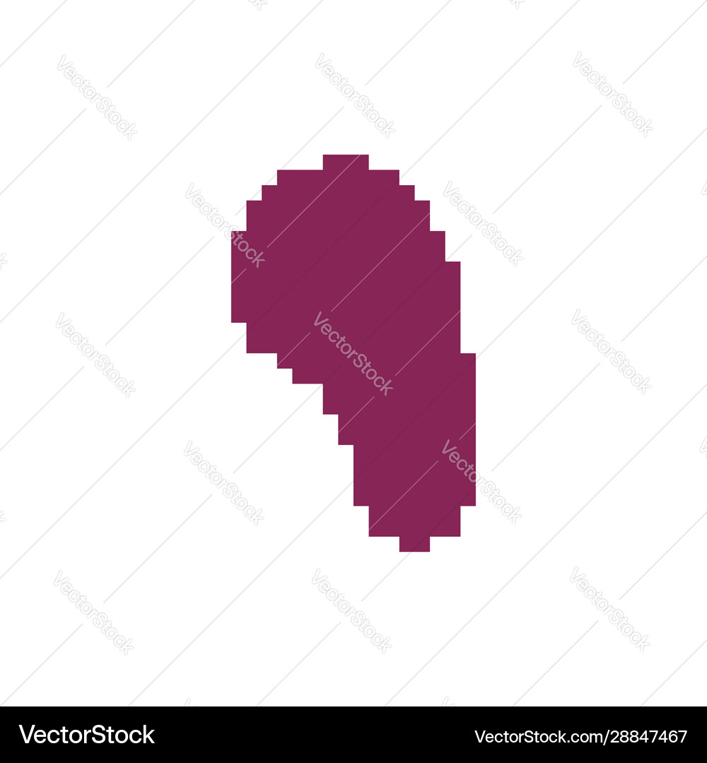 Spleen pixel art human internal organs 8 bit Vector Image