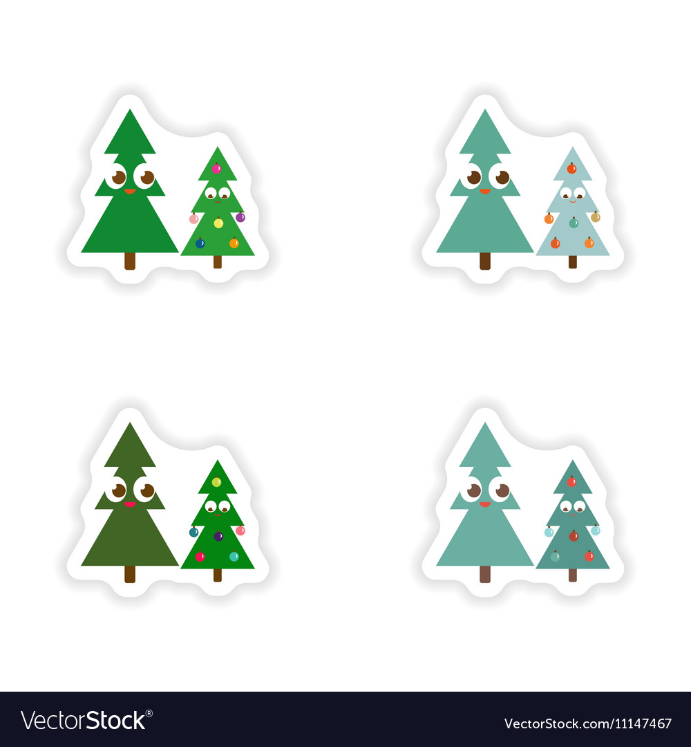 Stylish Concept Paper Sticker On White Background Vector Image