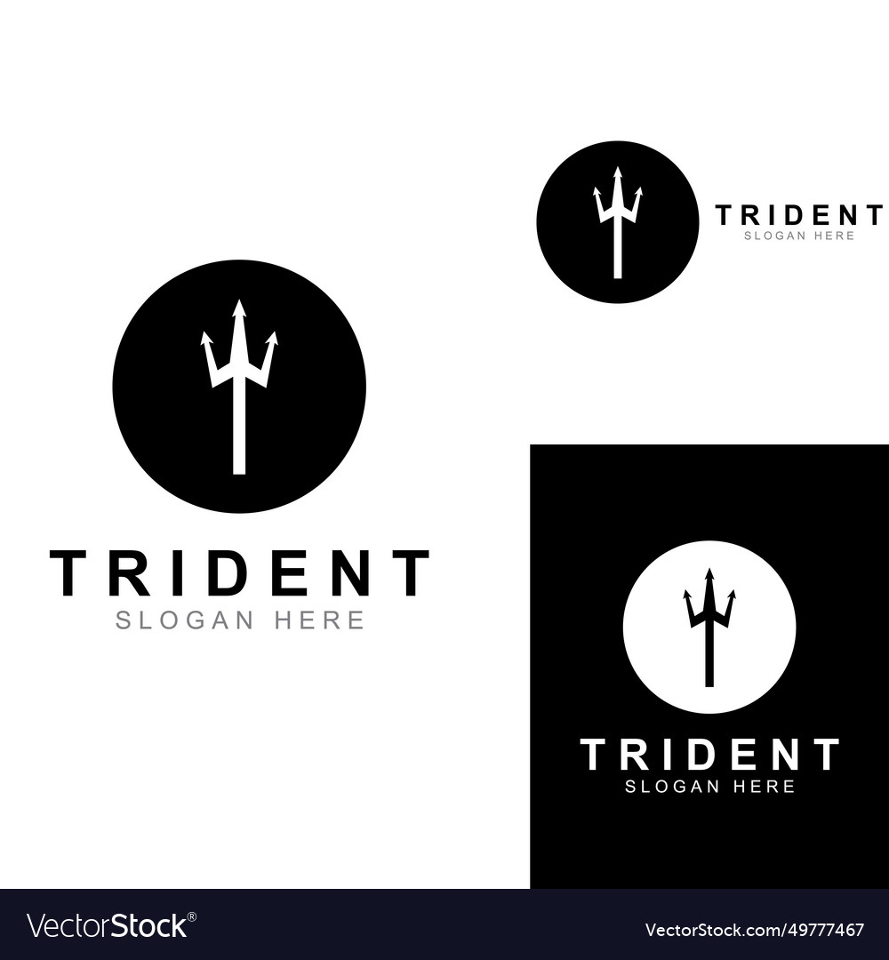 Trident logo using a design concept template Vector Image