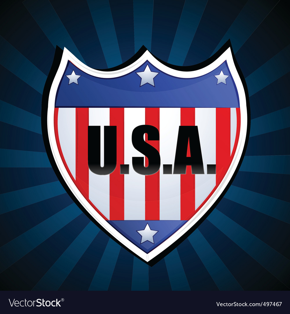 Usa shield Royalty Free Vector Image - VectorStock