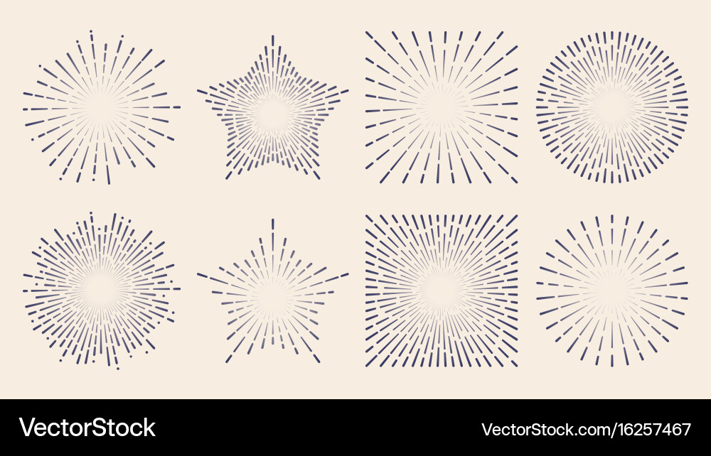 Vintage sunburst starburst abstract retro Vector Image