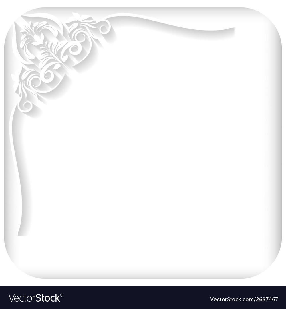 White frame Royalty Free Vector Image - VectorStock