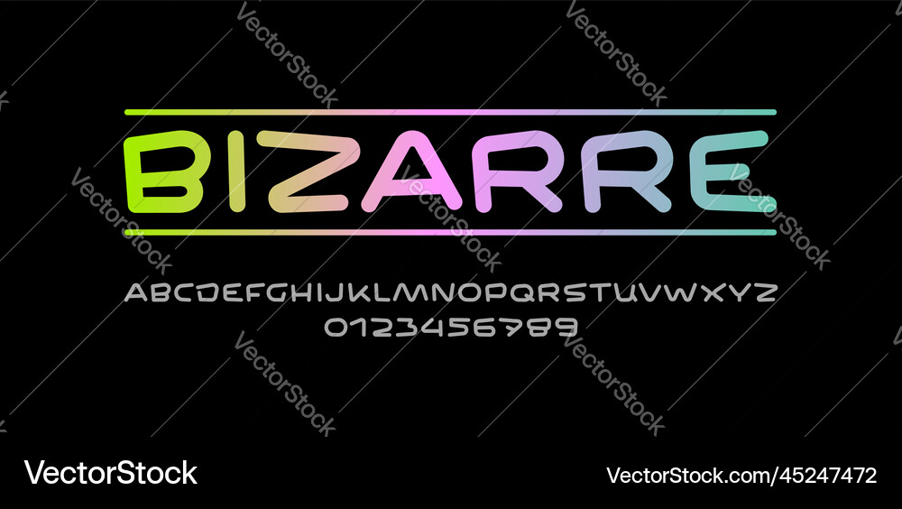 Abstract alphabet font art typography for designs Vector Image