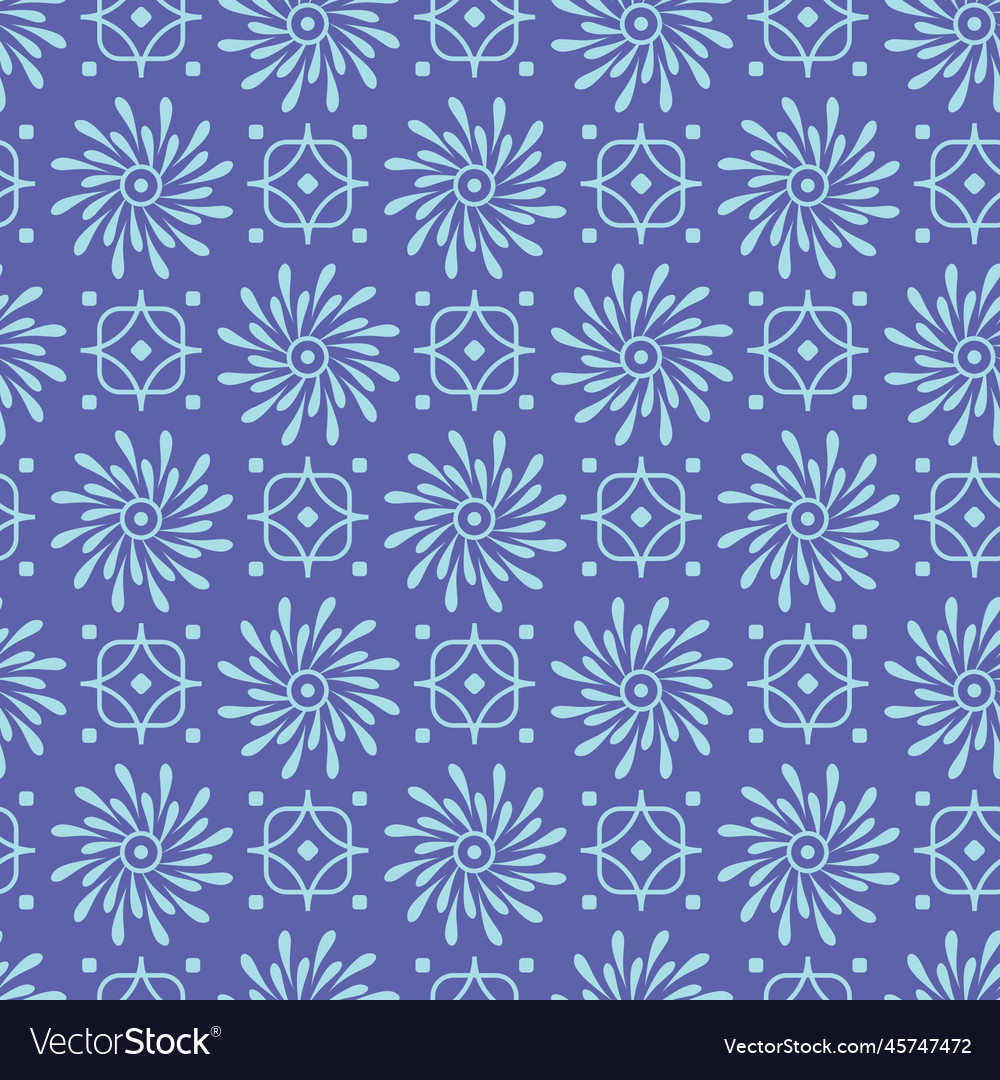 Abstract seamless floral geometric texture Vector Image