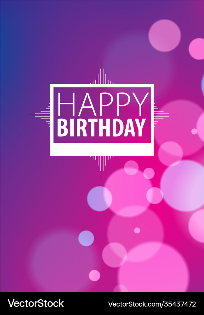 Birthday greeting card design includes lettering Vector Image