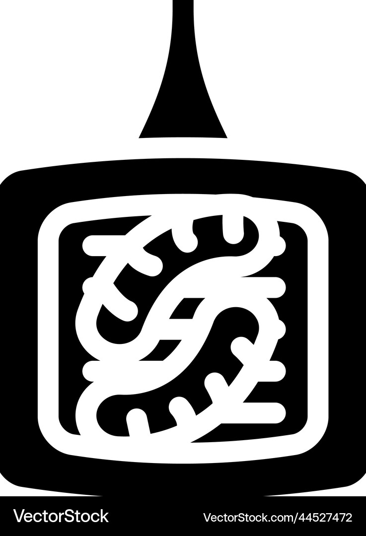 Bratwurst sausage meat glyph icon Royalty Free Vector Image