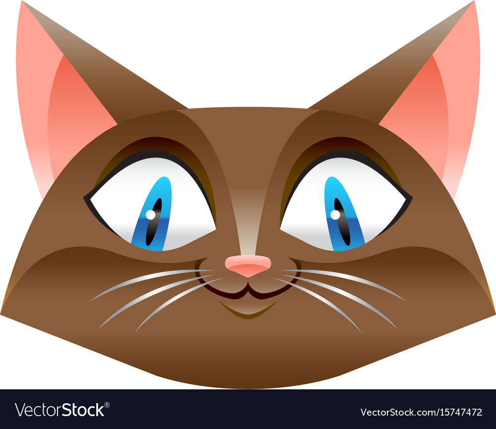 Cat face Royalty Free Vector Image - VectorStock
