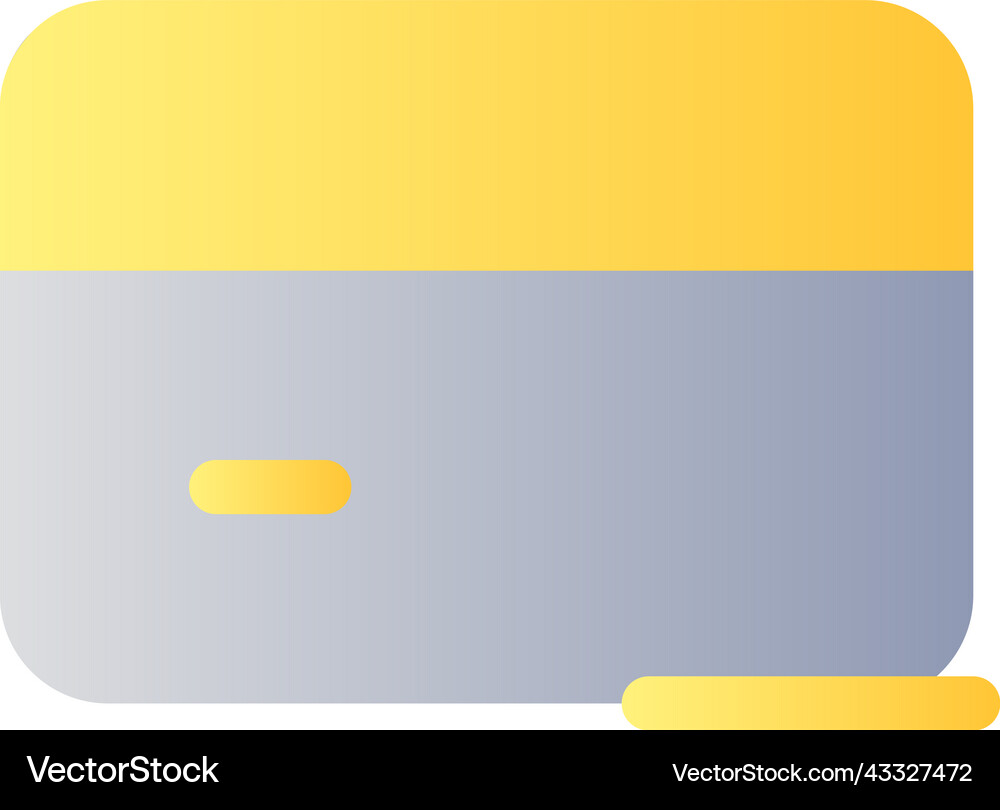 Close bank account flat gradient color ui icon Vector Image