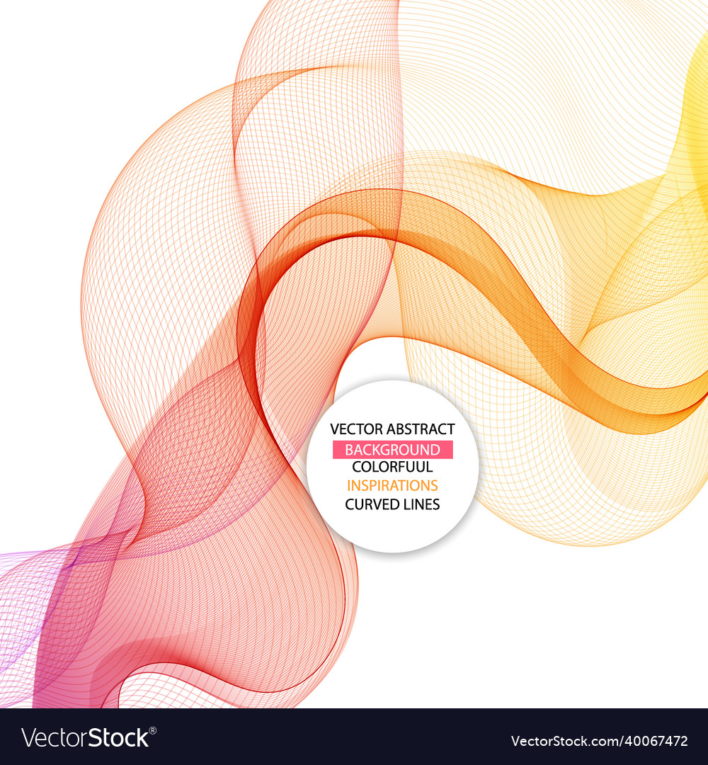Colored wave abstract design element Royalty Free Vector