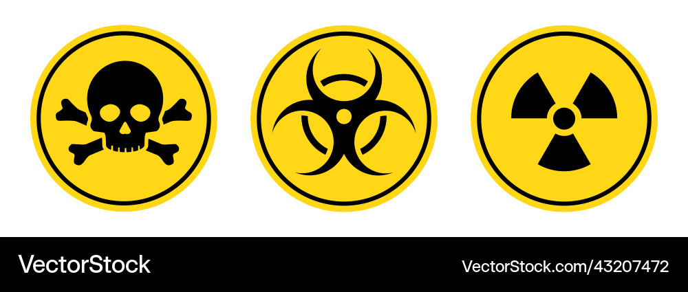 Danger toxic poison biohazard caution Royalty Free Vector