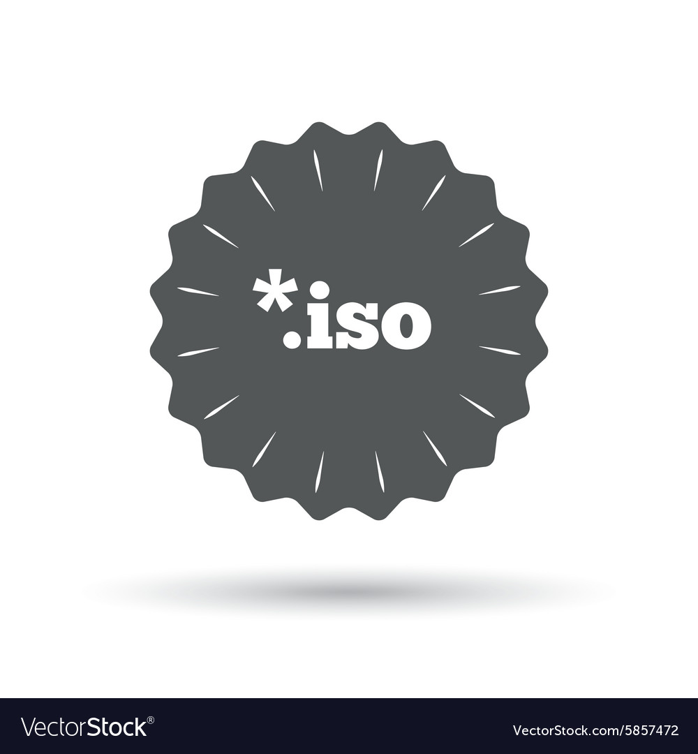 File iso icon download virtual drive Royalty Free Vector