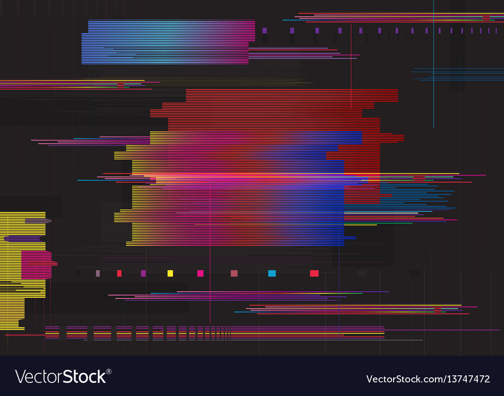 Glitch abstract background glitched horizontal Vector Image Glitch abstract background glitched horizontal Vector Image