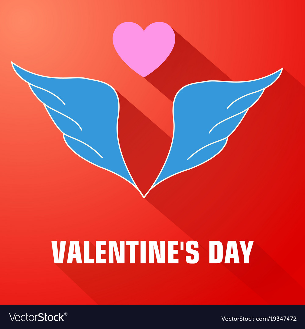 Light flat romantic template Royalty Free Vector Image