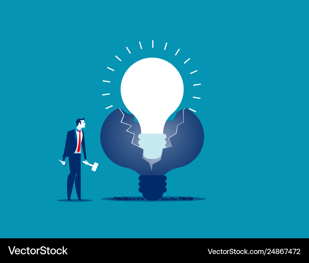 New ideas businessman make ideas concept Vector Image