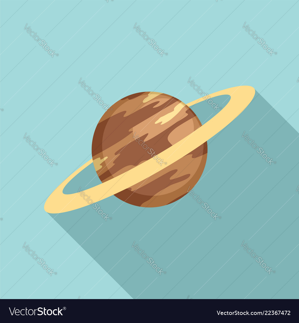 Saturn planet icon flat style Royalty Free Vector Image Saturn planet icon flat style Royalty Free Vector Image