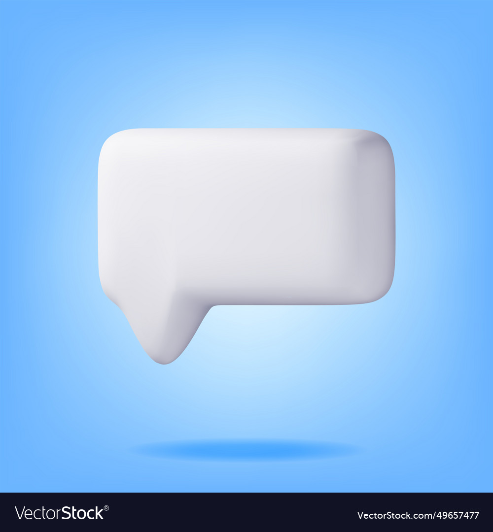 3d white blank speech bubble isolated Royalty Free Vector