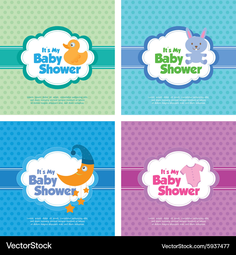 Abstract baby shower background with some special Vector Image