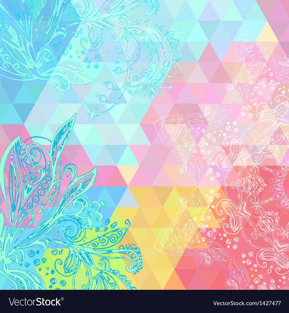 Colorful rainbow triangular background Royalty Free Vector