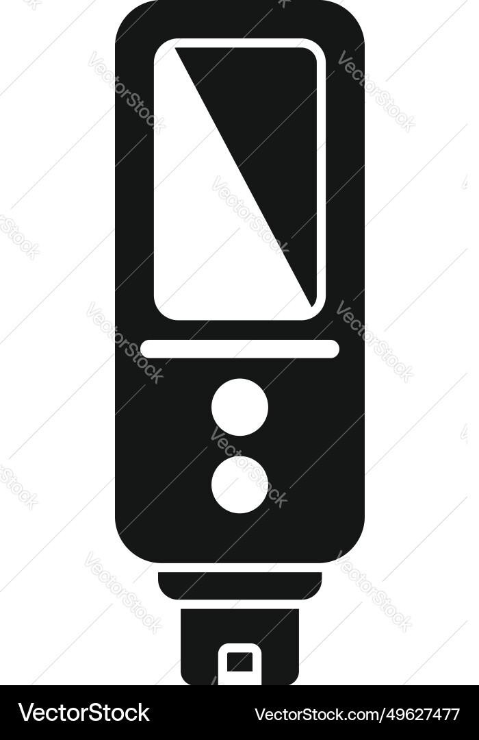 Computer ph meter icon simple sensor Royalty Free Vector