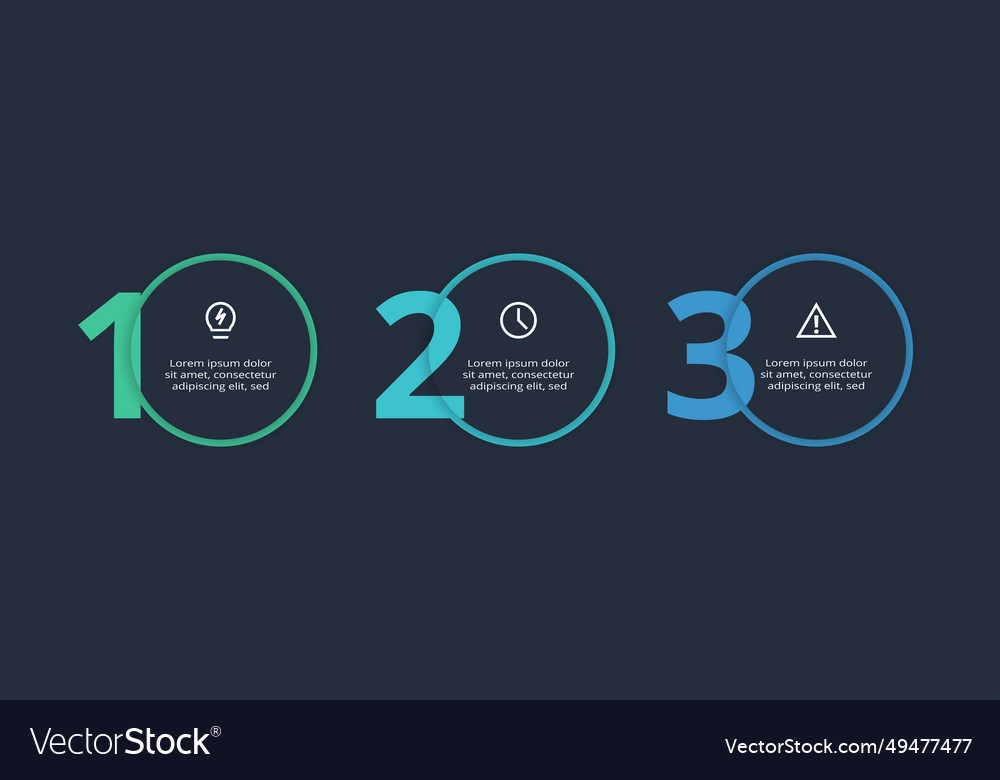 Creative infographic with 3 elements Royalty Free Vector