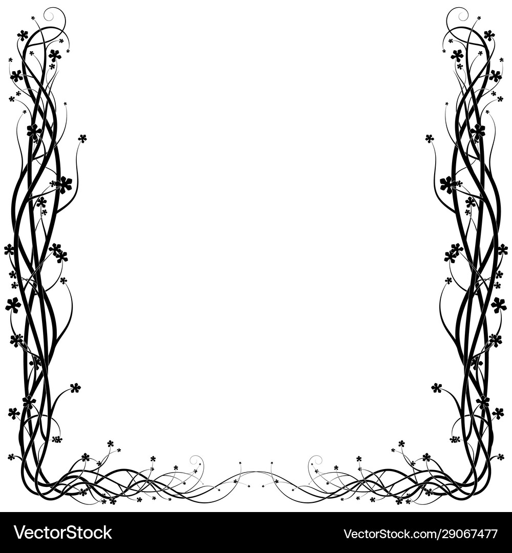 Ivy frame from a wild plant on white background Vector Image