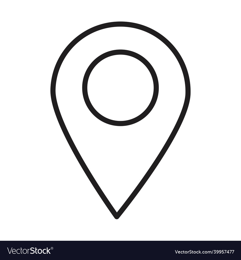 Location pointer line icon Royalty Free Vector Image