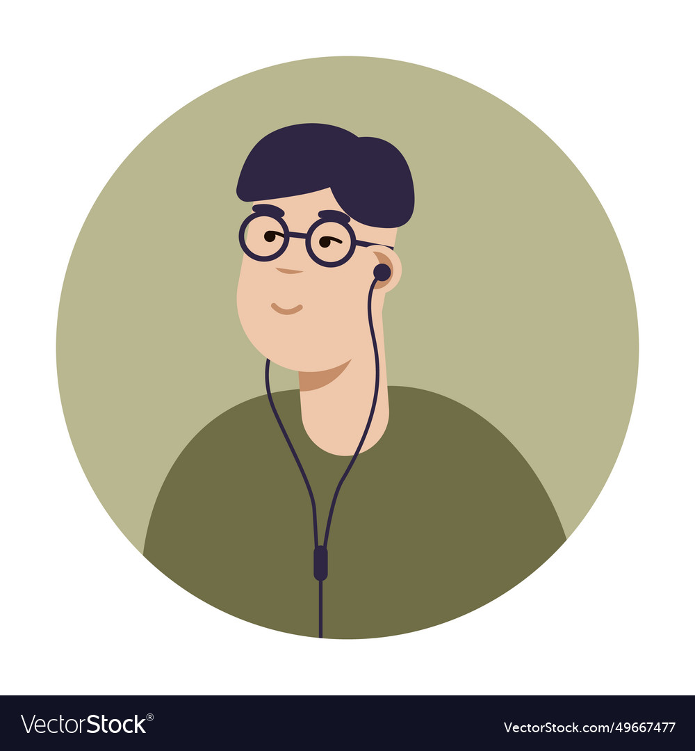 Modern circle avatar Royalty Free Vector Image