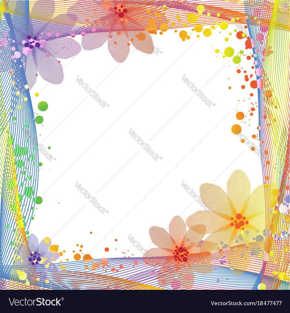 Summer multicolored frame background Royalty Free Vector