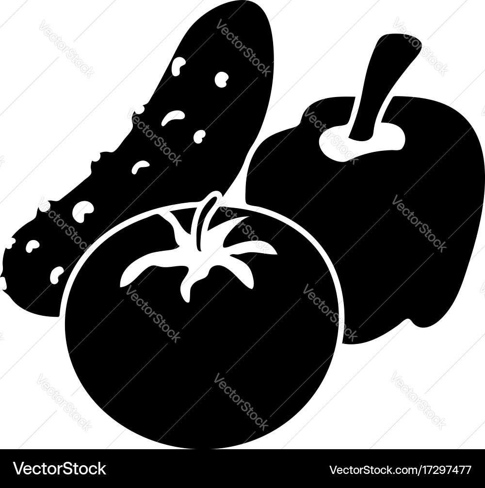 Vegetables food icon simple style Royalty Free Vector Image