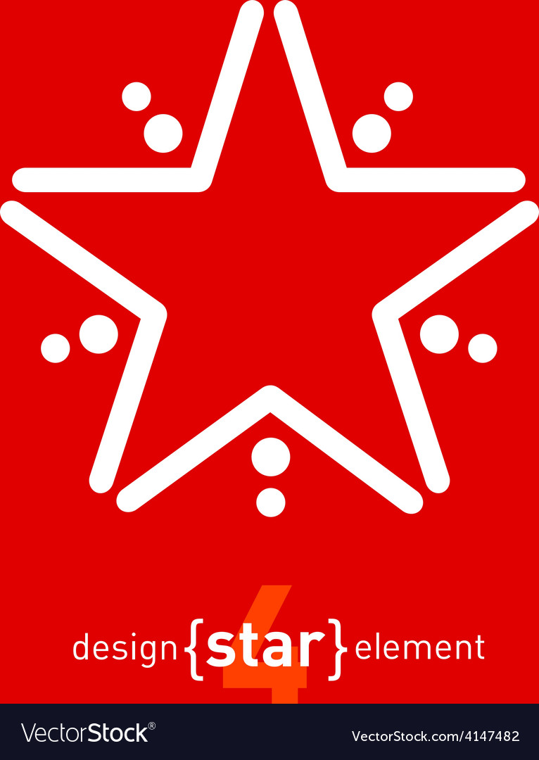 Abstract design element star Royalty Free Vector Image