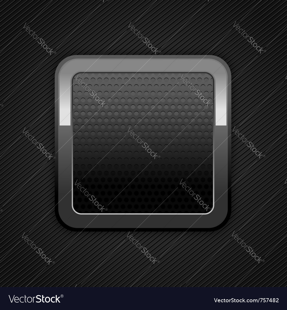 Metal web button Royalty Free Vector Image - VectorStock