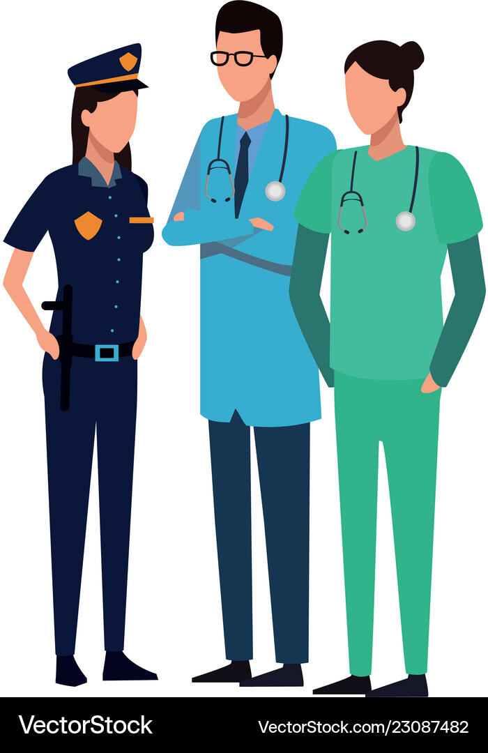 People job and occupation Royalty Free Vector Image