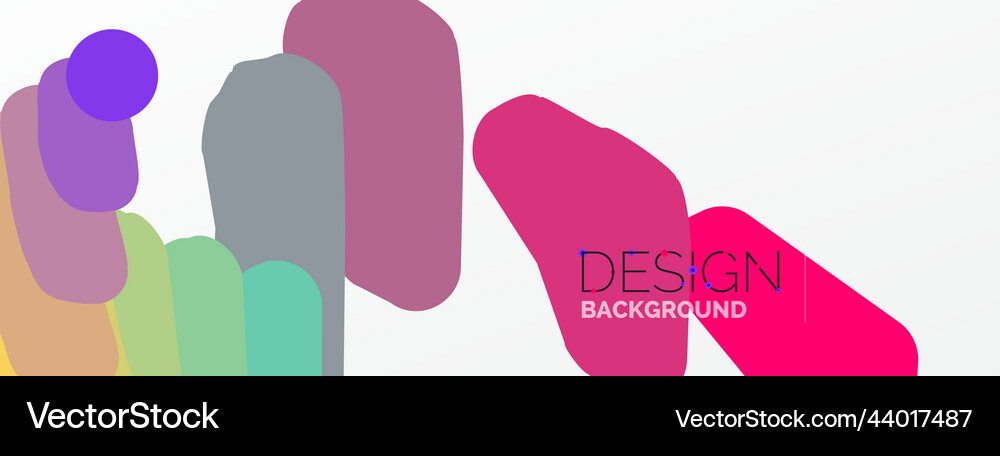 Background colorful shapes template wallpaper Vector Image