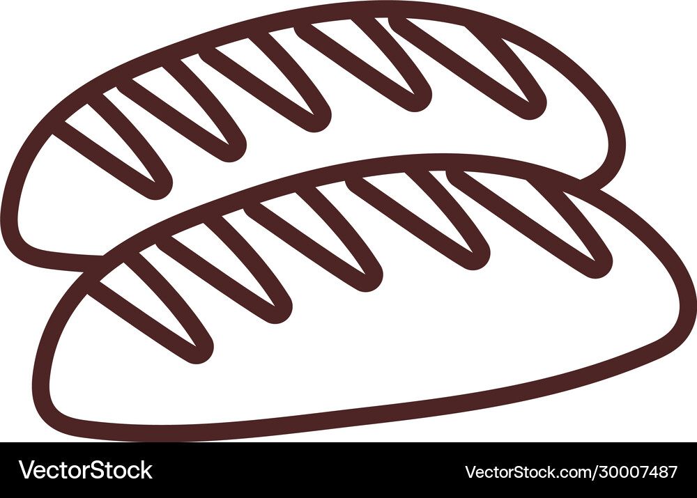 Bakery bread line style icon Royalty Free Vector Image